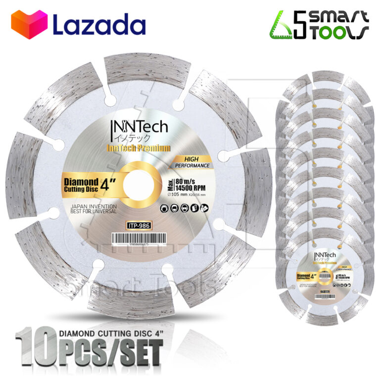 (10 ใบ) InnTech Premium ใบตัดเพชร ใบตัดปูน ใบตัด 4 นิ้ว สำหรับ ตัดคอนกรีต ตัดปูน ตัดกระเบื้อง ...