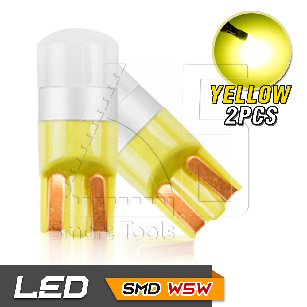 65Infinite (แพ๊คคู่ LED T10 W5W หลอด 3030 สีเหลือง) 2x LED T10 W5W หลอด 3030 ไฟหรี่ ไฟโดม ไฟอ่าน ...