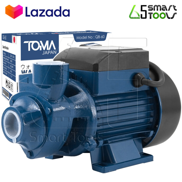 TOMA JAPAN ปั๊มน้ำหอยโข่ง ปั๊มน้ำ 450W รุ่นใหม่ QB-60 ปั้มน้ำ ขนาด 1 ...