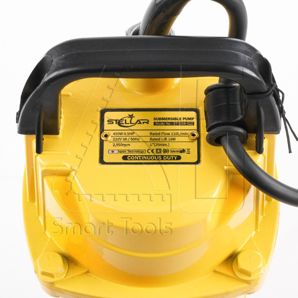 STELLAR ปั๊มแช่ 1 นิ้ว ปั๊มจุ่ม ไดโว่ ปั๊มน้ำ ปั้มแช่ดูดโคลน ปั๊มแช่ไฟฟ้า 450W มอเตอร์ทองแดงแท้ ...