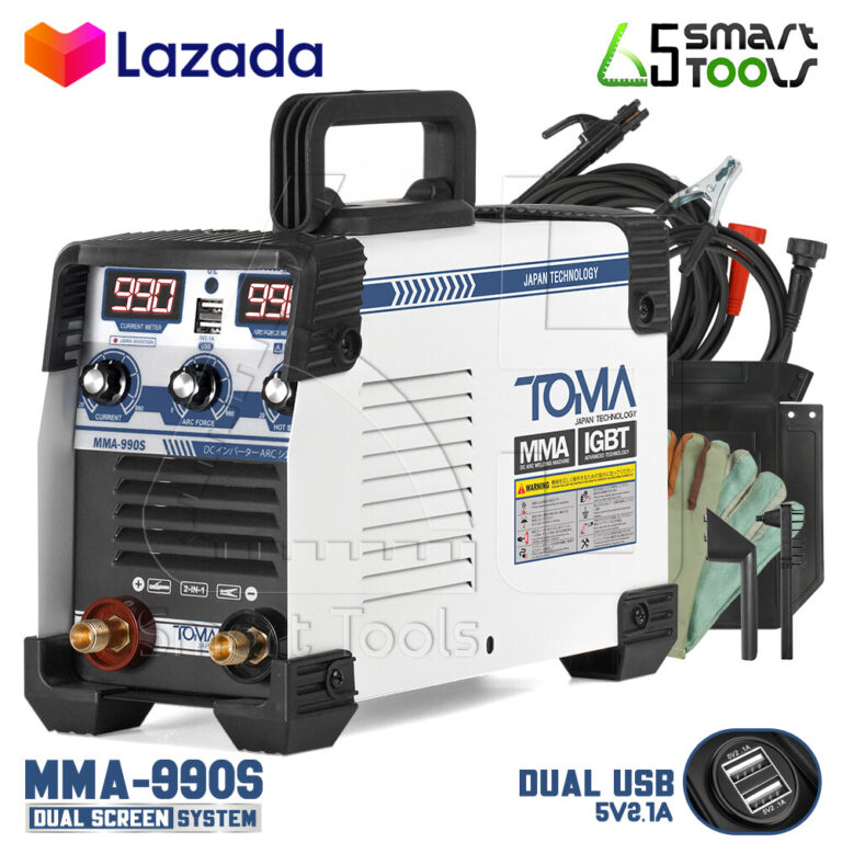 TOMA JAPAN ตู้เชื่อม Inverter ตู้เชื่อมไฟฟ้า เครื่องเชื่อม IGBT MMA-990S รุ่นใหม่ 2 USB 2 หน้าจอ ...