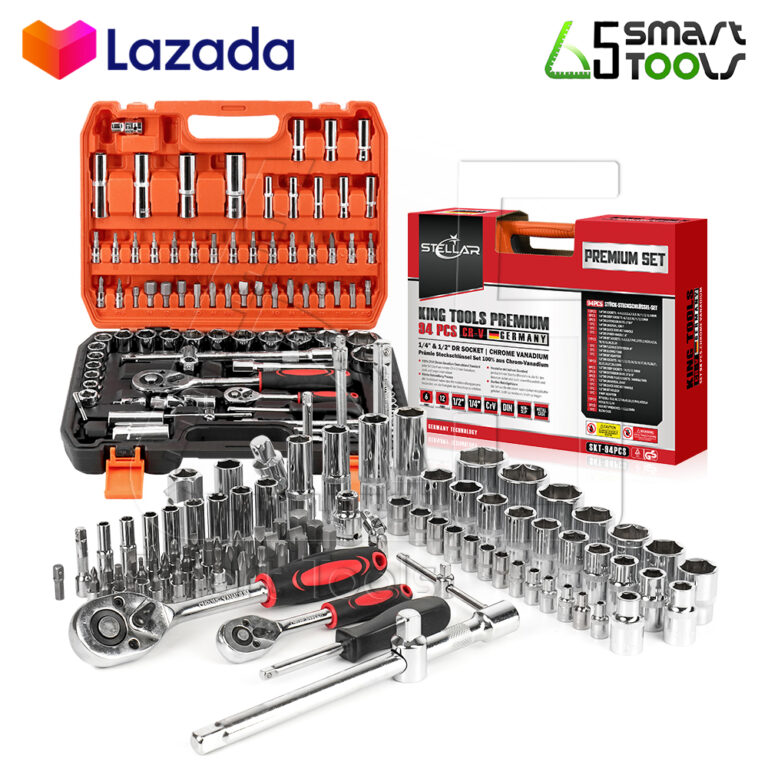 STELLAR King Tools ชุดเครื่องมือ ประแจ ชุดบล็อก 94 ชิ้น ขนาด 1/4 นิ้ว และ 1/2 นิ้ว ชุดประแจ ...