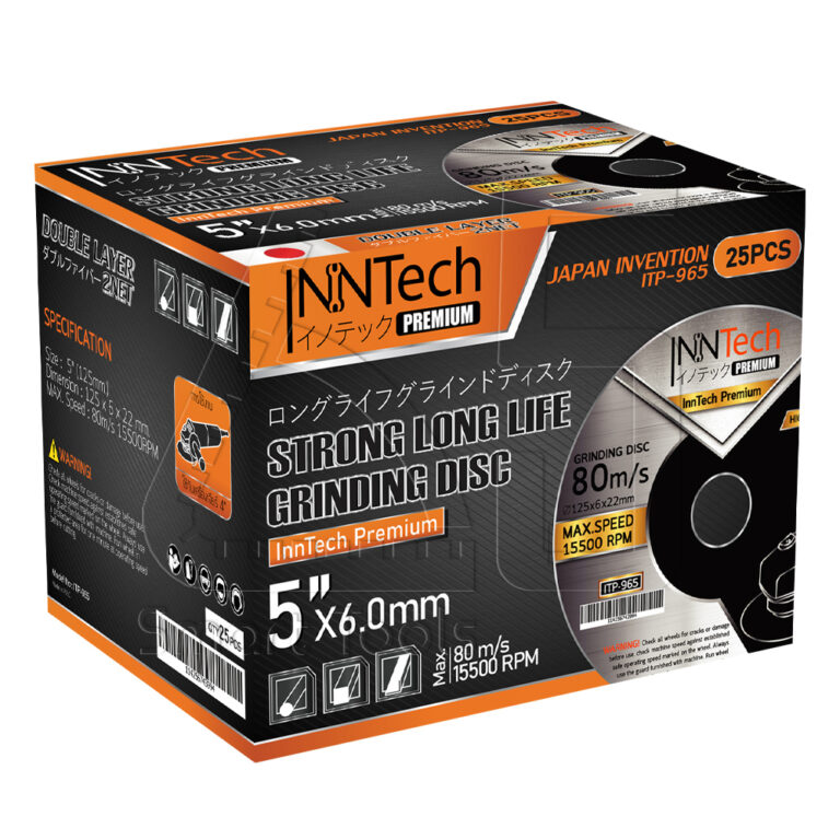 (25 ใบ) InnTech Premium ใบเจียร ใบเจียรเหล็ก 5 นิ้ว 6 mm รุ่น ITP-965 ใบหินเจียร สำหรับ หินเจียร ...