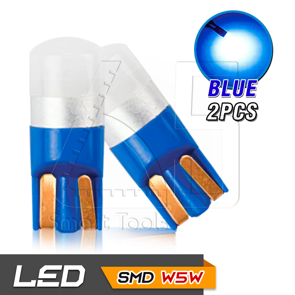 65Infinite (แพ๊คคู่ LED T10 W5W หลอด 3030 สีน้ำเงิน) 2x LED T10 W5W หลอด 3030 ไฟหรี่ ไฟโดม ไฟ ...