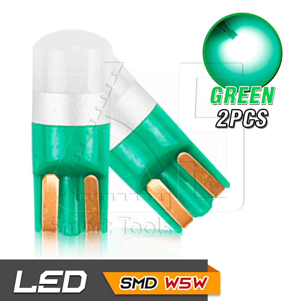 65Infinite (แพ๊คคู่ LED T10 W5W หลอด 3030 สีเขียว) 2x LED T10 W5W หลอด 3030 ไฟหรี่ ไฟโดม ไฟอ่าน ...