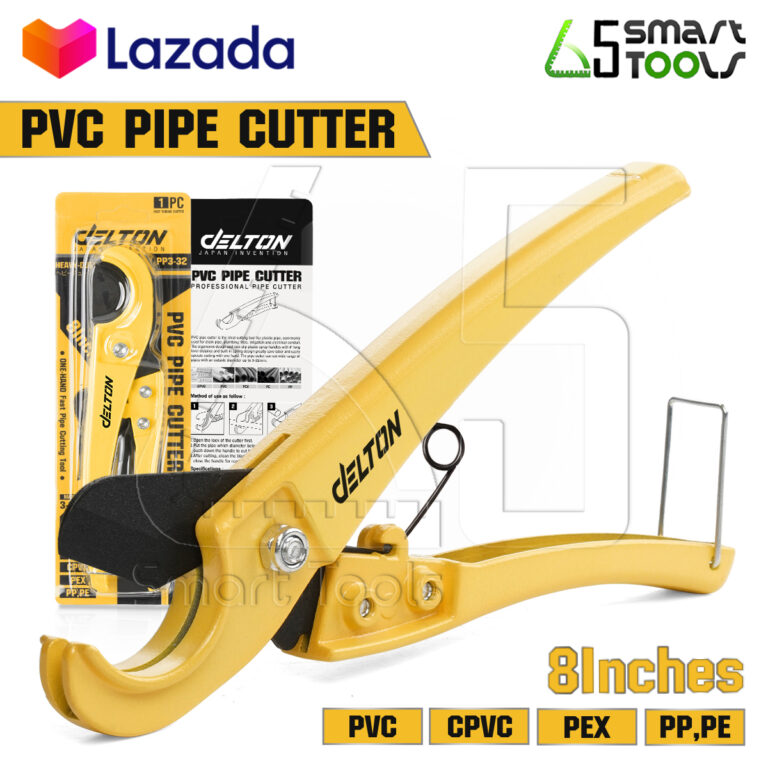 DELTON คีมตัดท่อ PVC กรรไกรตัดท่อ พีวีซี ตัดได้ 3-32 mm ใบมีด SK5 ตัดทีเดียวอยู่ คีมตัดท่อพีวีซี ...