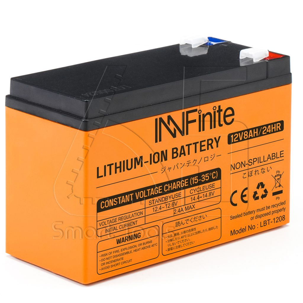 InnFinite แบตเตอรี่ 12V 8AH แบตเตอรี่ลิเธียม แบตเตอรี่เครื่องสำรองไฟ ...