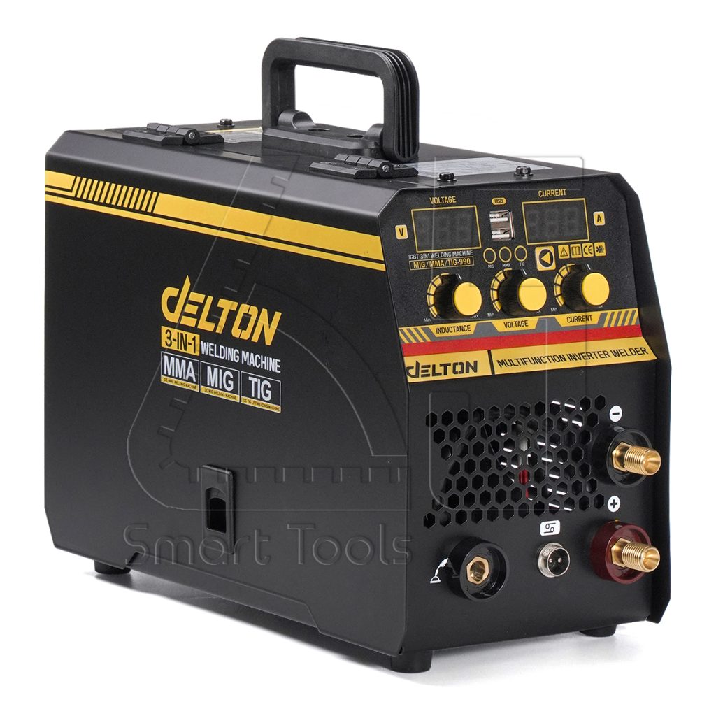 DELTON ตู้เชื่อม MIG ตู้เชื่อมไฟฟ้า 3 ระบบ ขนาด 5 กิโล รุ่น MIG/MMA/TIG-990 มีหน้าจอแสดงกระแสไฟ ...