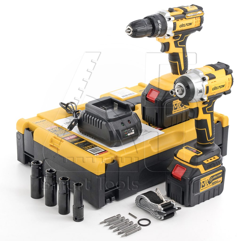 (แพ็คคู่) DELTON สว่านไร้สาย 3 ระบบ + บล็อกแบต 2in1 บล็อกแบตเตอรี่ 199V มอเตอร์ BRUSHLESS ไร้ ...