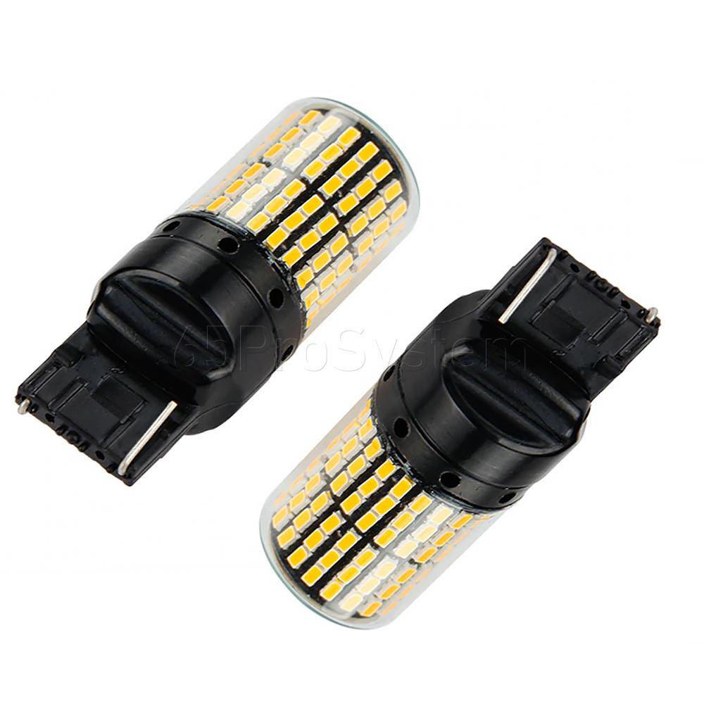 65Infinite แพ๊คคู่ หลอดไฟถอย ความสว่างสูง 2x LED ขั้วแบบหนีบ (T20, 7440, WY21W) ขั้วตรง (BA15S ...