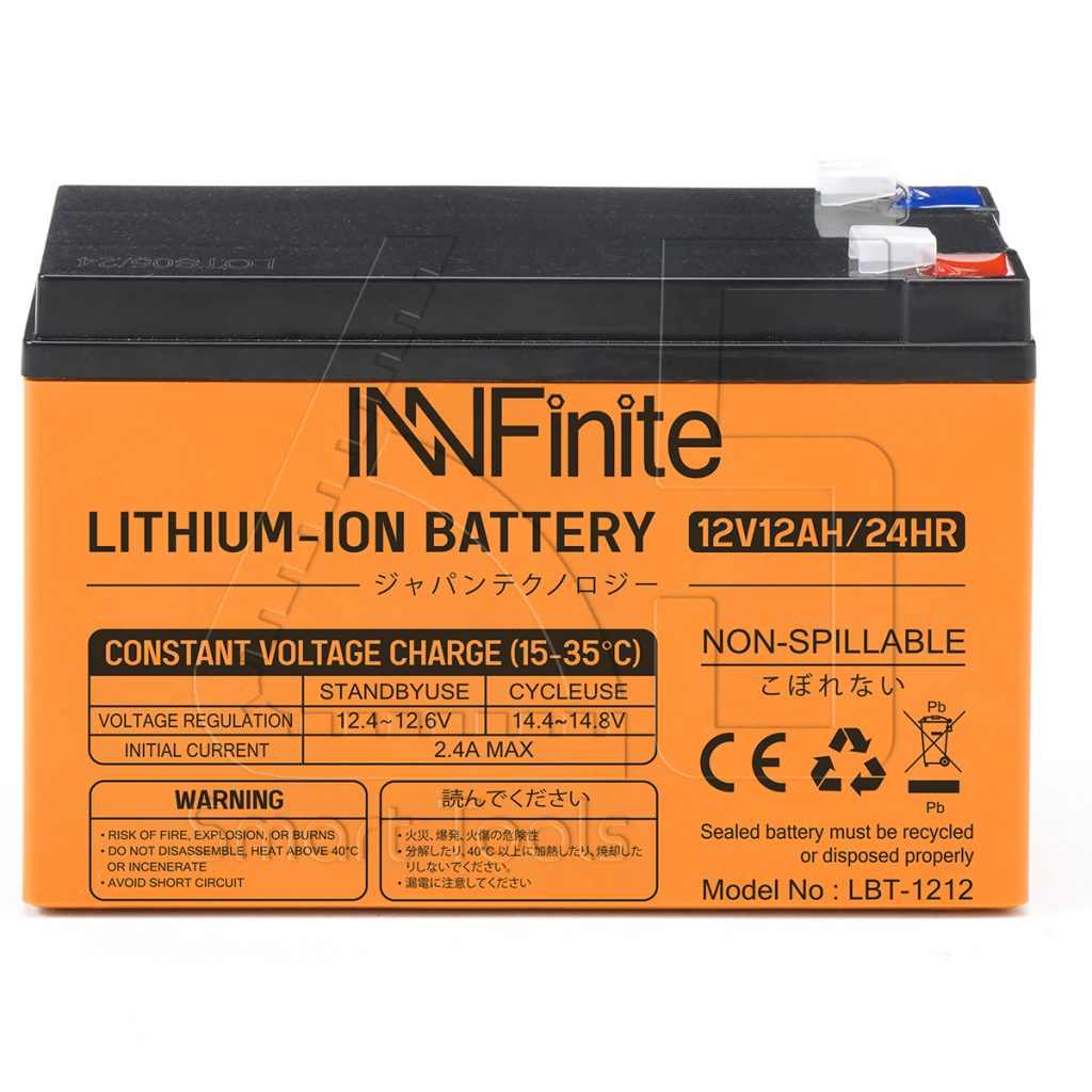 InnFinite แบตเตอรี่ 12V8AH / 12V12AH แบตเตอรี่ลิเธียม แบตเตอรี่เครื่อง ...
