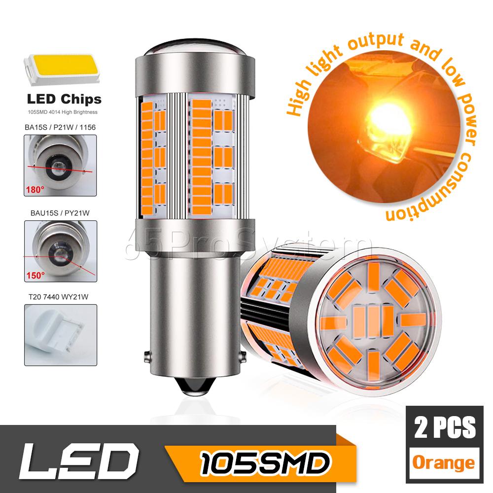 65Infinite แพ๊คคู่ หลอดไฟเลี้ยว สว่างที่สุดในตลาด 1000Lumens 2x LED ขั้วแบบหนีบ (T20, 7440 ...