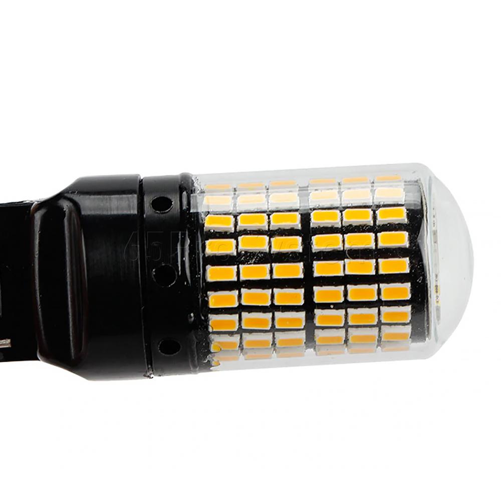 65Infinite แพ๊คคู่ หลอดไฟเบรค หลอดไฟเบรก LED ความสว่างสูง 2x LED ขั้วแบบหนีบ (T20, 7440, WY21W ...