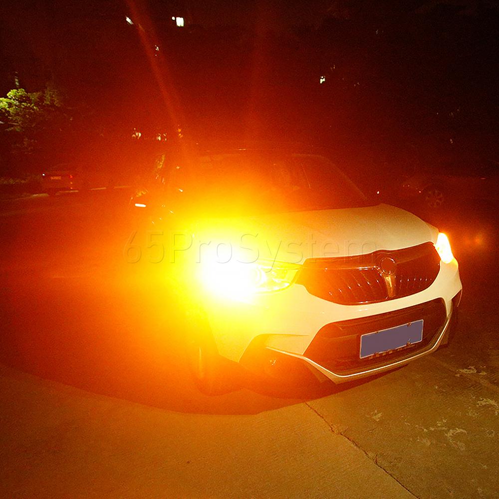 65Infinite แพ๊คคู่ หลอดไฟเลี้ยว ความสว่างสูง 2x LED ขั้วแบบหนีบ (T20, 7440, WY21W) ขั้วตรง ...