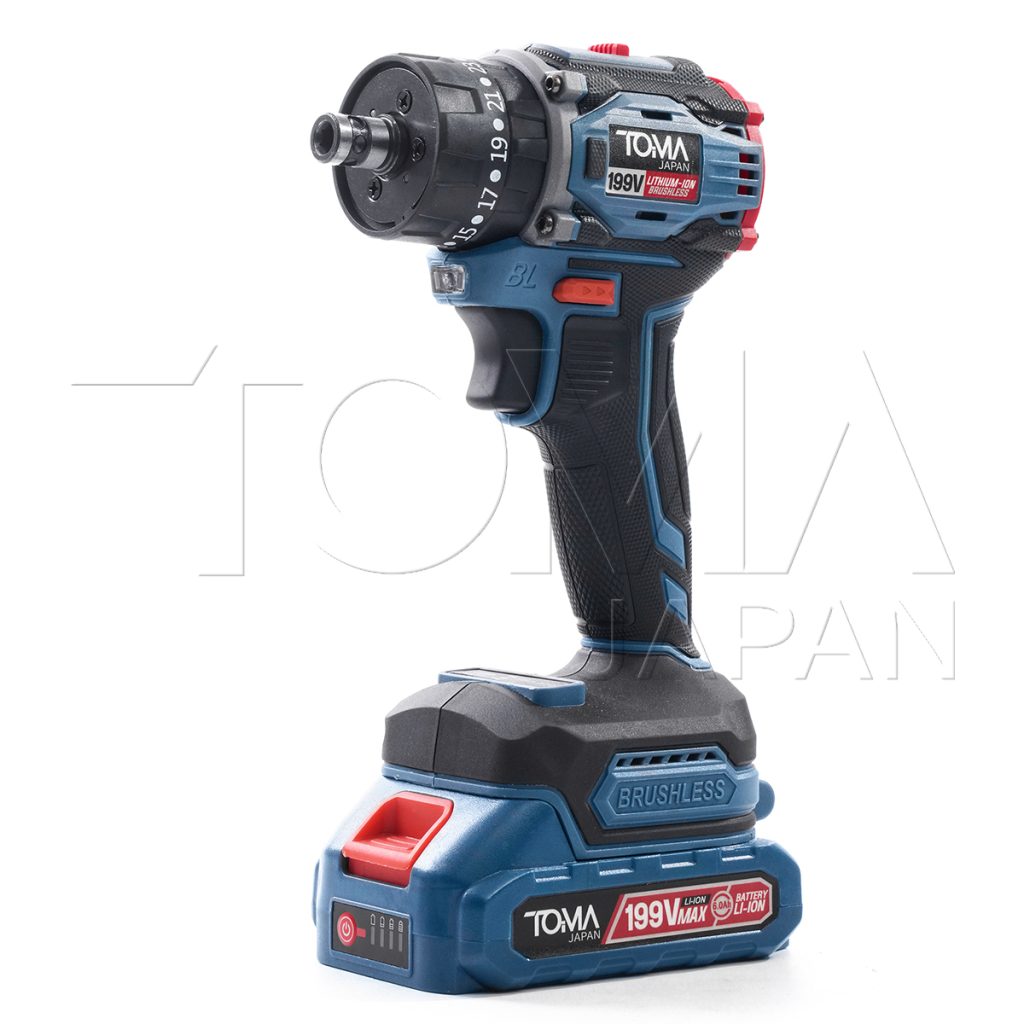 TOMA JAPAN สว่านไร้สาย สว่านกระแทก 3 ระบบ 199V มอเตอร์บัสเลส Brushless ...