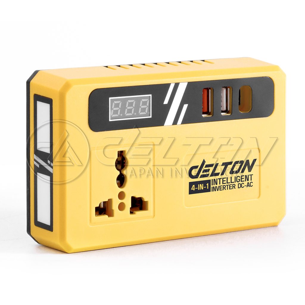 DELTON เครื่องแปลงไฟ อินเวอร์เตอร์ DC 18V ถึง AC 220V เครื่องแปลงไฟไร้ ...