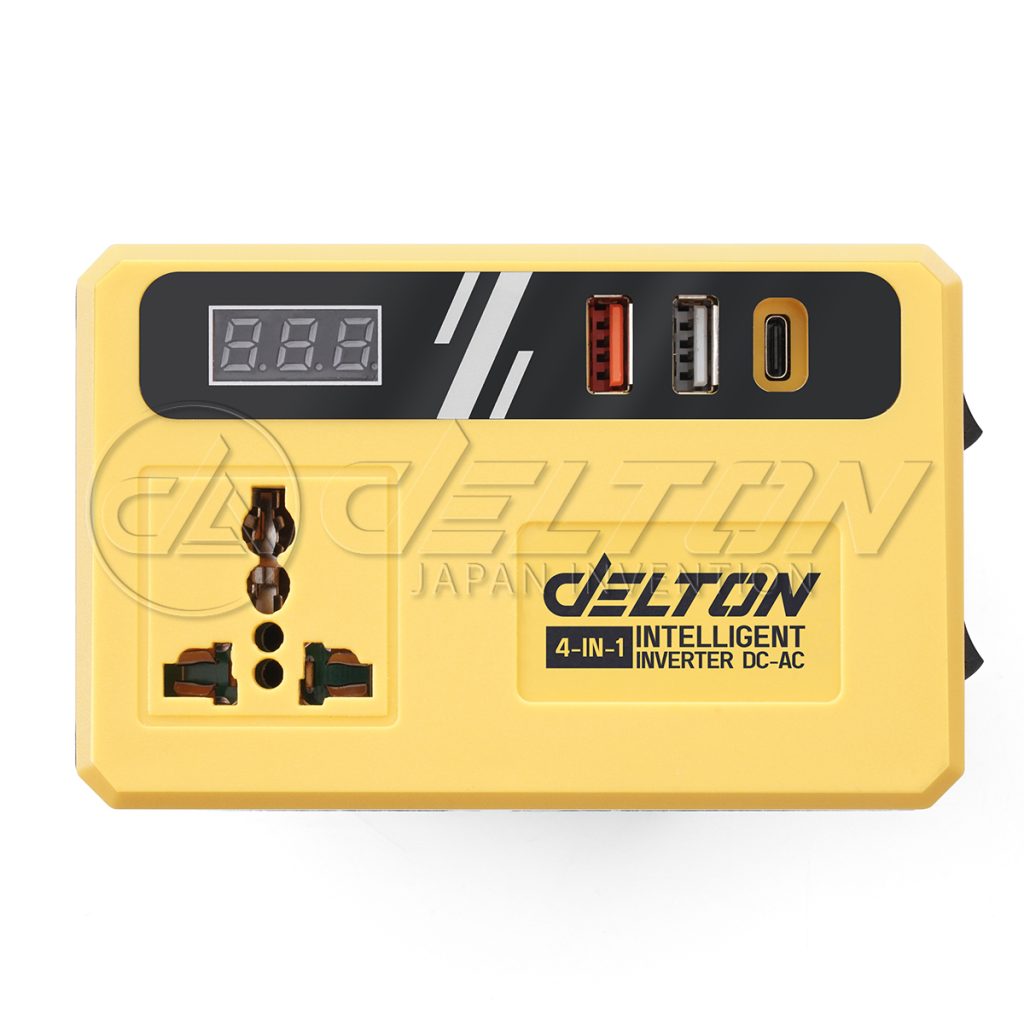 DELTON เครื่องแปลงไฟ อินเวอร์เตอร์ DC 18V ถึง AC 220V เครื่องแปลงไฟไร้ ...